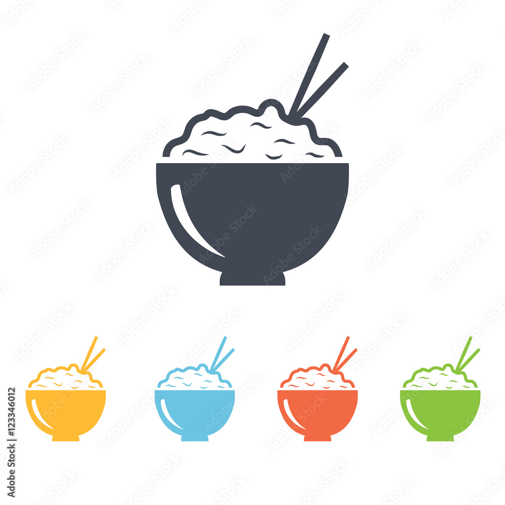 rice icon Stock Vector | Adobe Stock