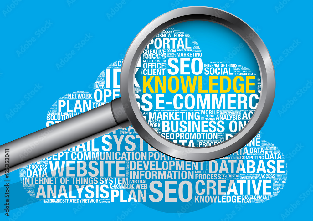 Knowledge in Internet of Things word cloud concept vector illustration ...