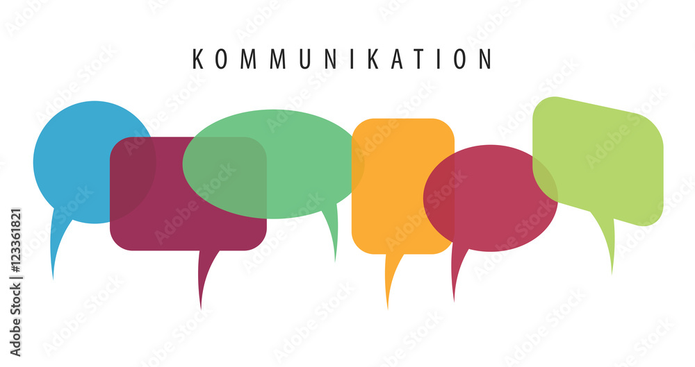 Kommunikation Konzept Banner Stock Vector | Adobe Stock