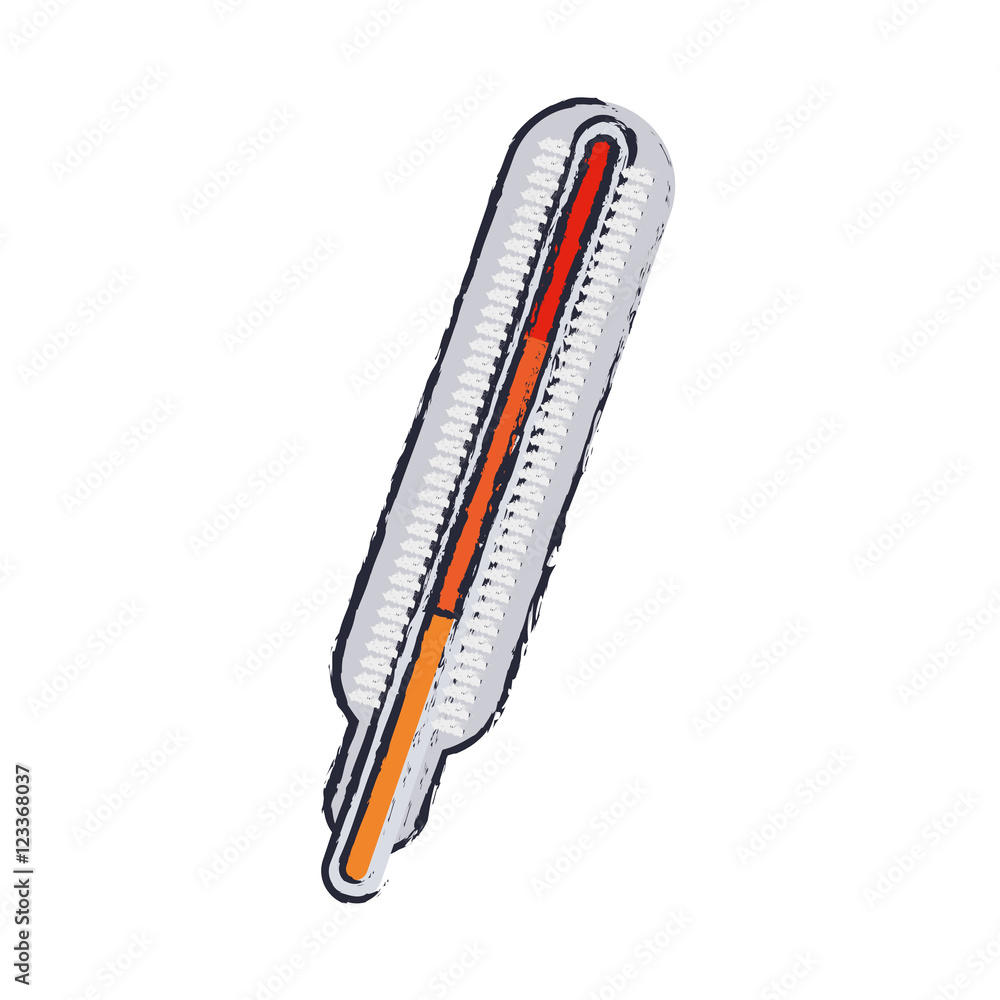blur thermometer with temperature scale in colors vector illustration ...