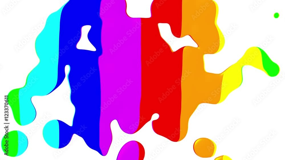 Animated screen saver looped passage of the primary colors of the ...