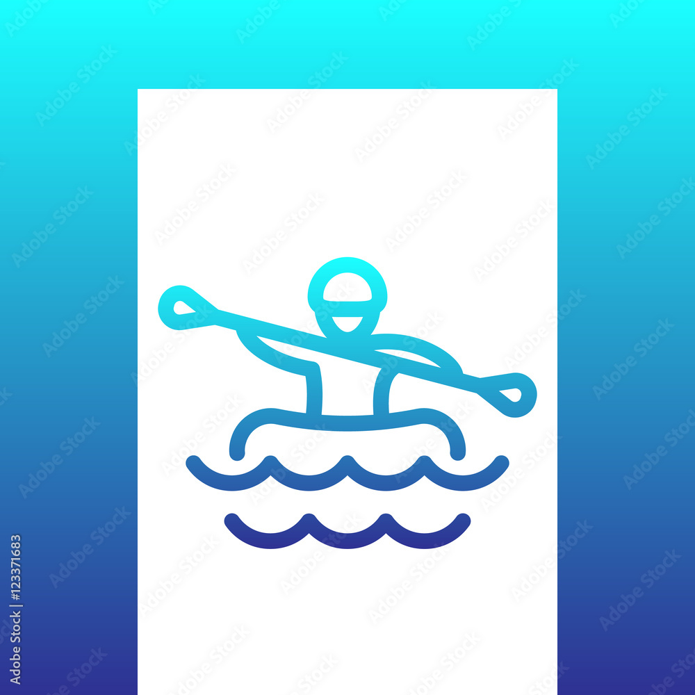 Rafting line icon, logo element, vector illustration Stock Vector ...