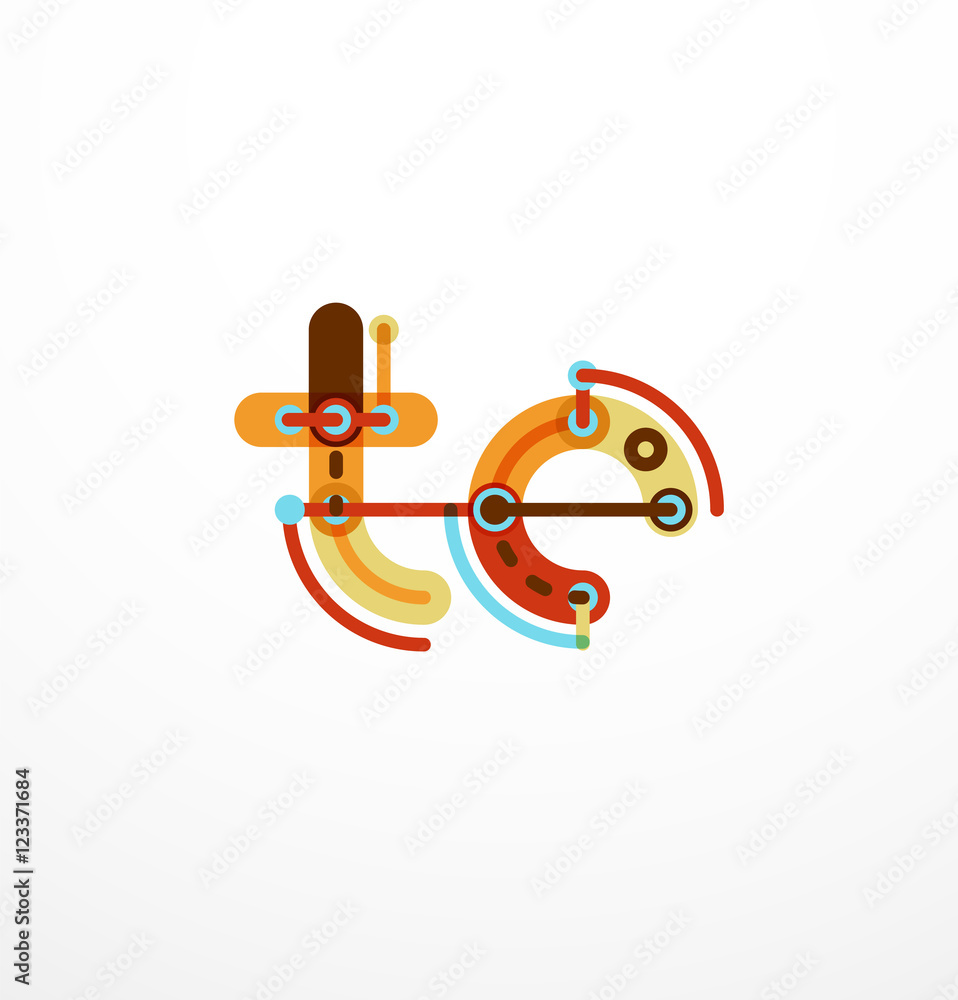 Line letter design Stock Vector | Adobe Stock
