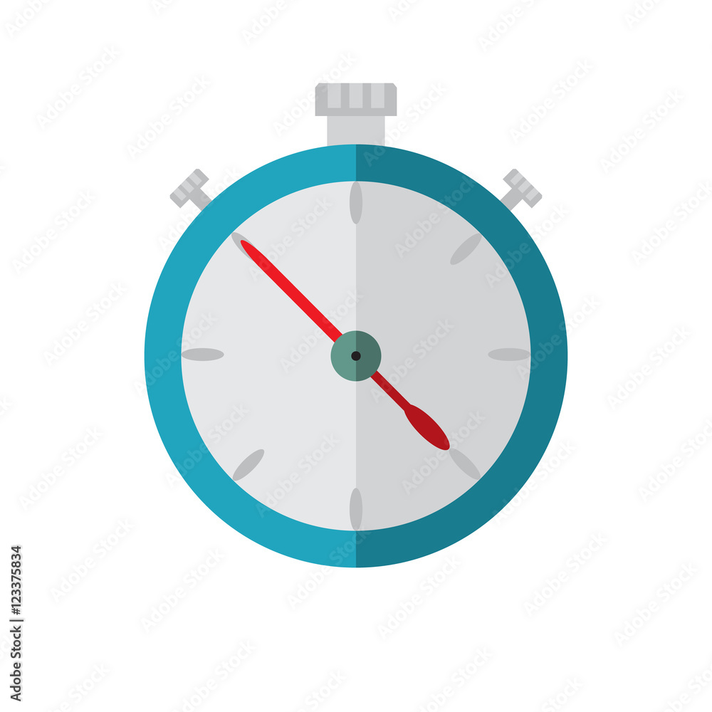 blue stopwatch Flat icon vector illustration Stock-Vektorgrafik | Adobe ...