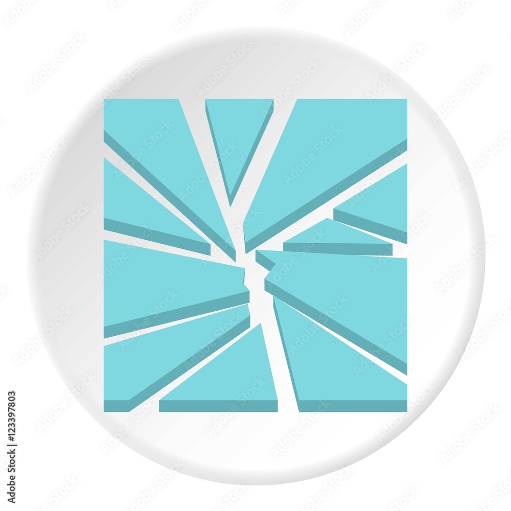 Broken glass icon. Flat illustration of broken glass vector icon for ...