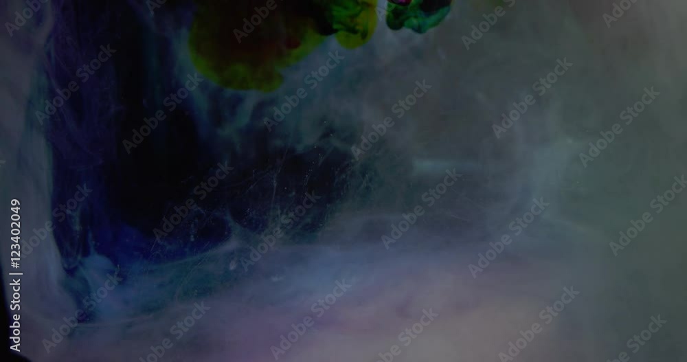 Creative Colorful Ink In Water. Multi colored ink in a mixture of ...