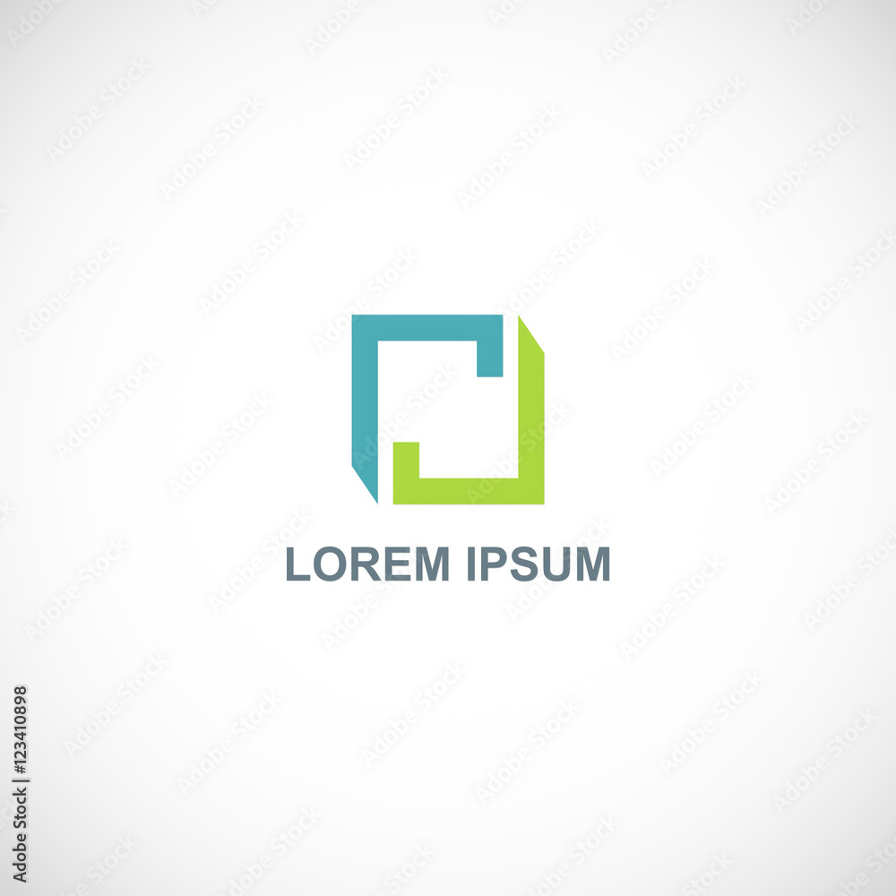 square connect shape company logo Stock Vector | Adobe Stock