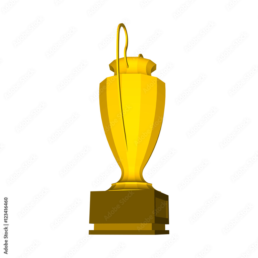 Abstract creative trophy cup set. Isolated mockup on background ...