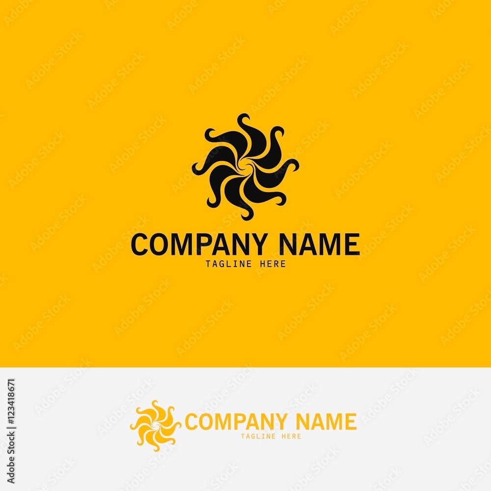 sun solar swirl logo Stock Vector | Adobe Stock