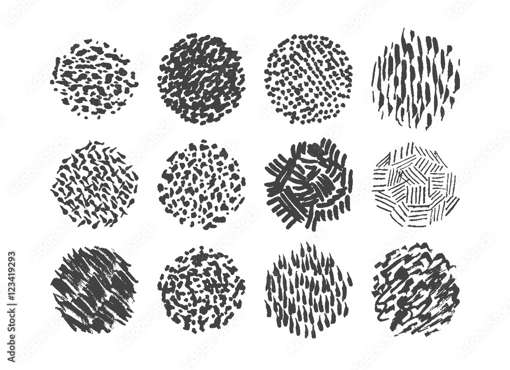 Pen scribble brush pack, various textures for illustration shading ...