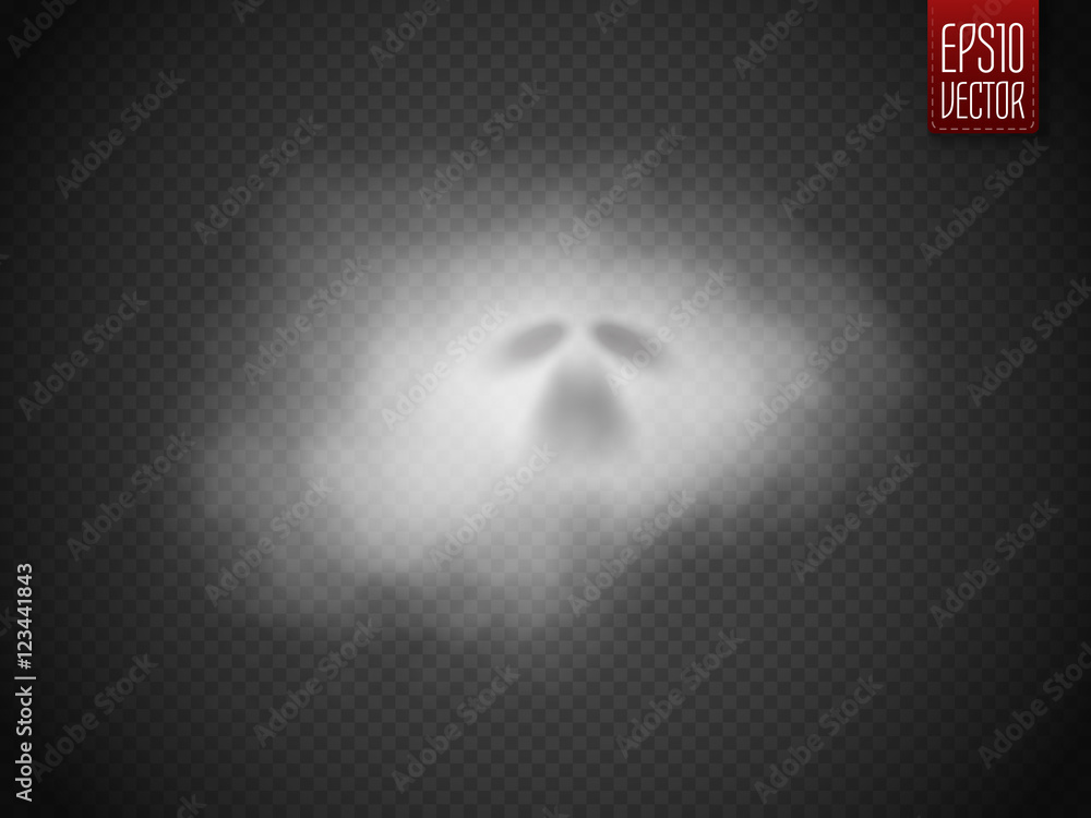 Ghost isolated on transparent background. Vector. Stock Vector | Adobe ...