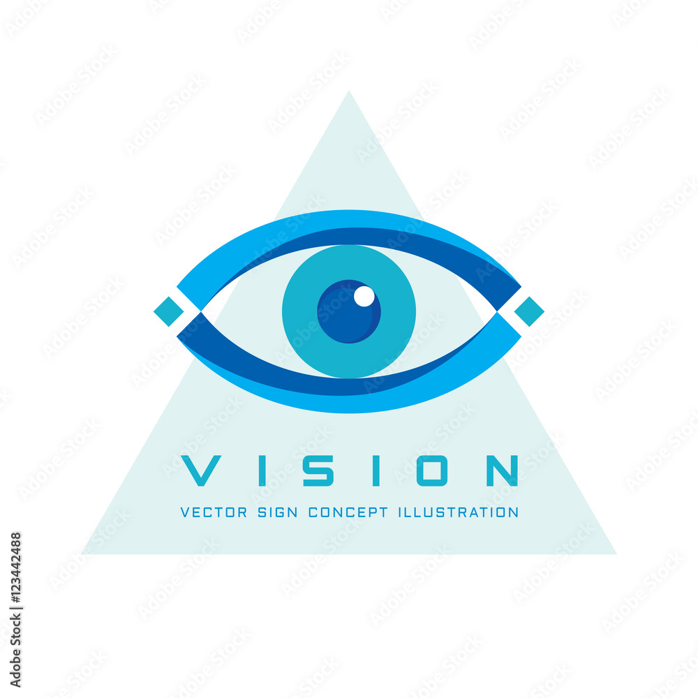 Vision - vector logo template concept illustration. Human eye abstract ...