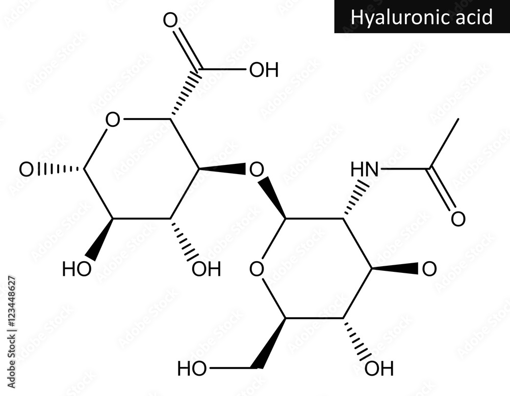 Molecular structure of hyaluronic acid Stock Illustration | Adobe Stock