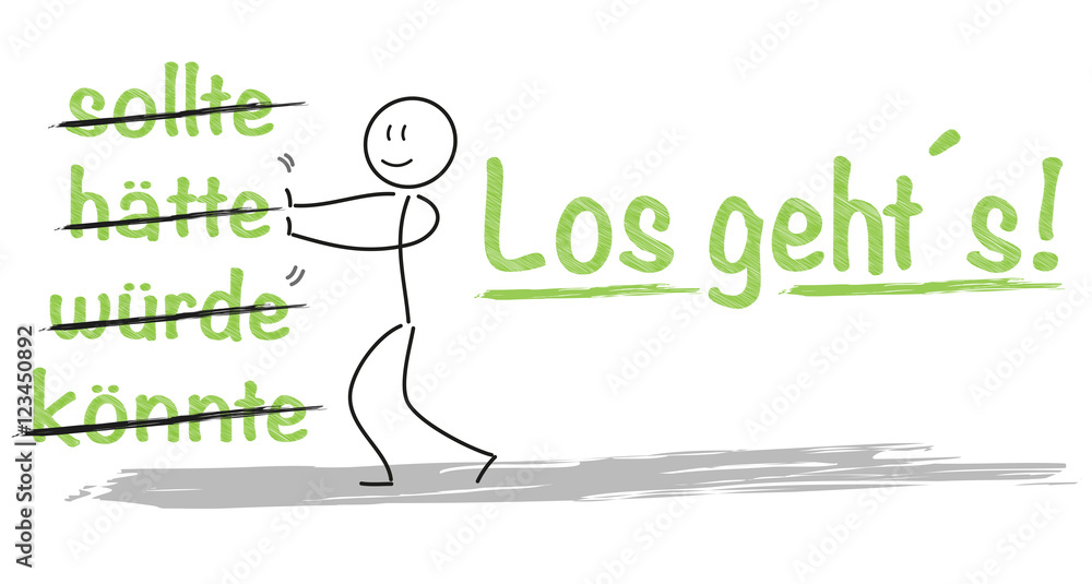 Los gehts! Stock-Vektorgrafik | Adobe Stock