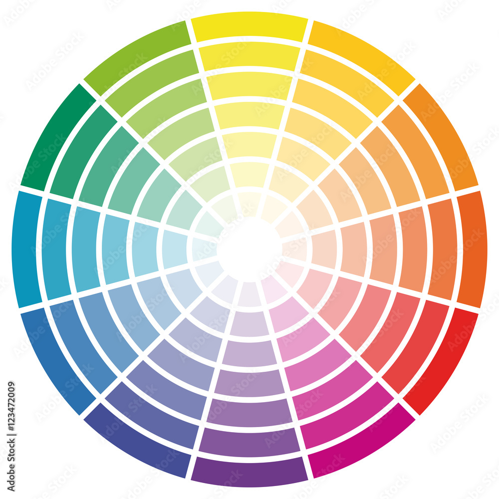 color wheel with twelve colors Stock Vector | Adobe Stock