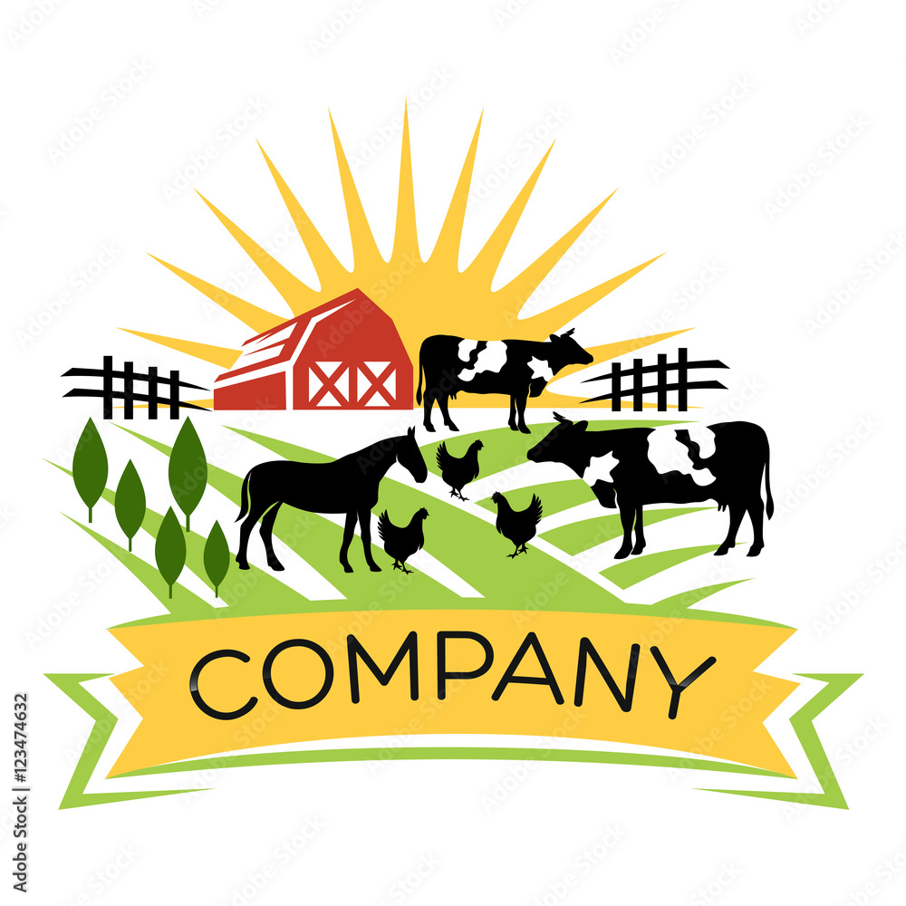 farm logo Stock Vector | Adobe Stock