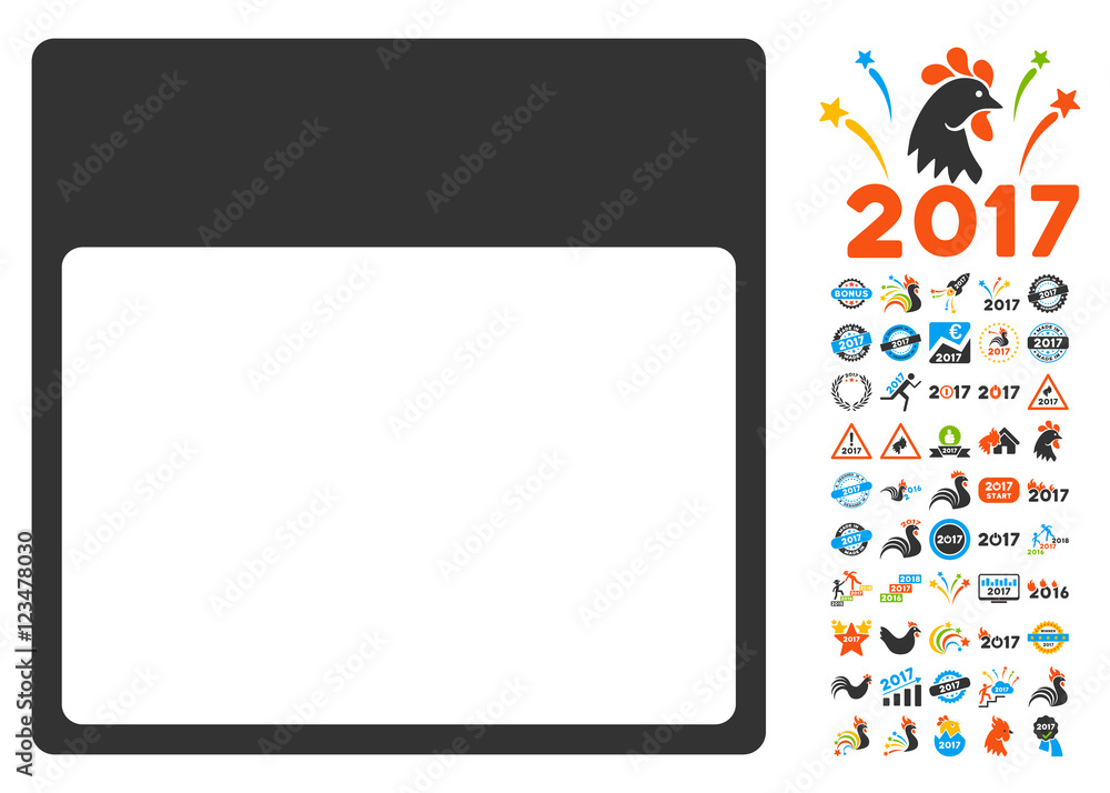 Calendar Page Template pictograph with bonus calendar and time ...