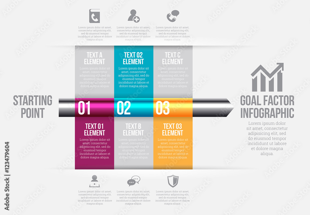 Goal Timeline Infographic Stock Template | Adobe Stock