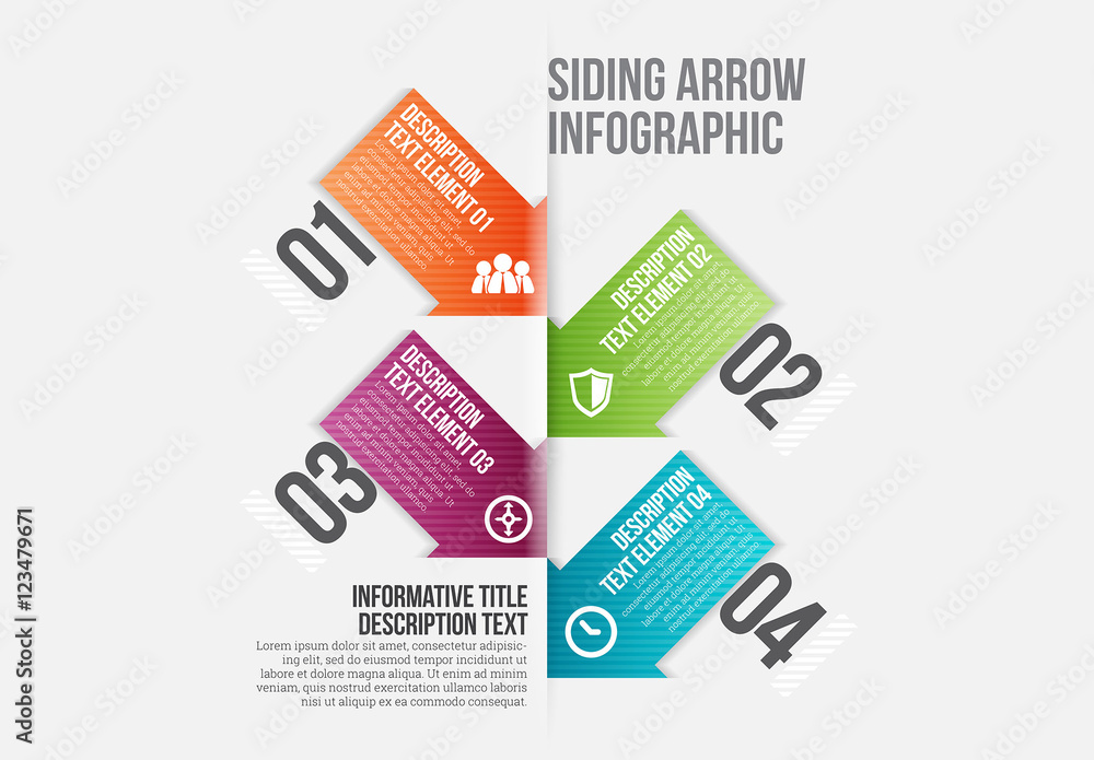 Stacked Arrow Infographic Stock Template | Adobe Stock