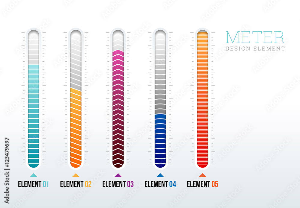 Meter Design Elements Infographic Stock Template | Adobe Stock