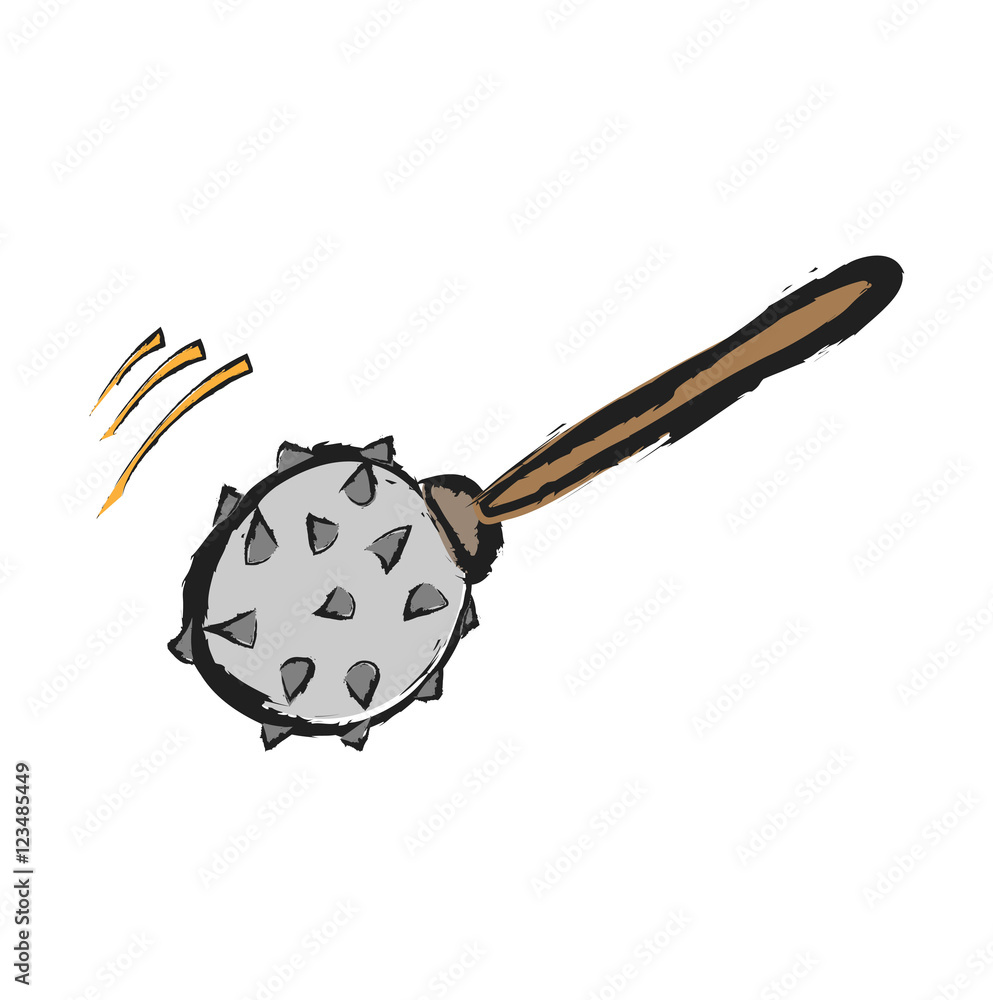 cartoon medieval mace Stock Illustration | Adobe Stock