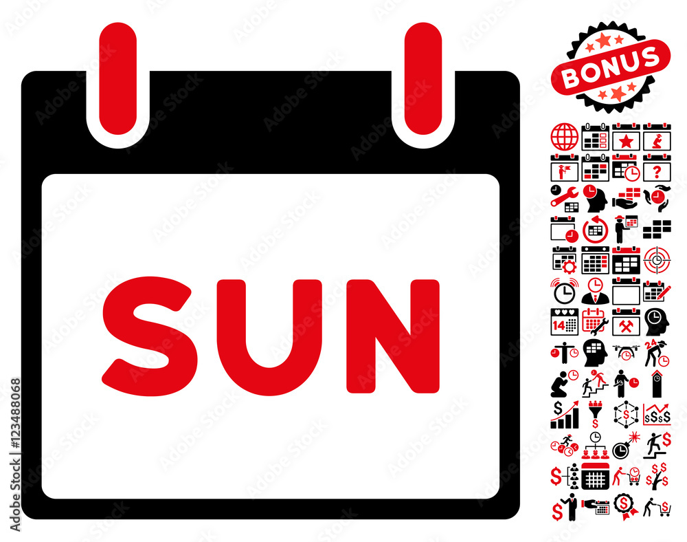 Sunday Calendar Page icon with bonus calendar and time management ...