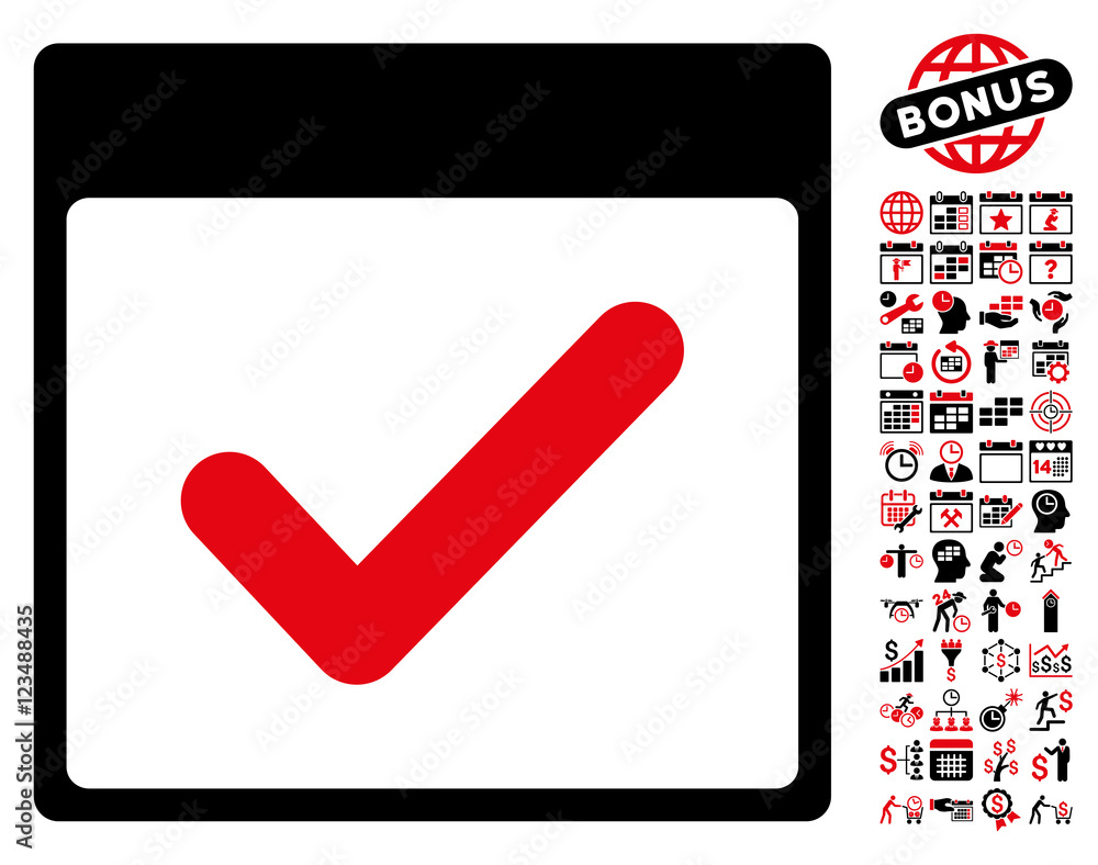 Valid Day Calendar Page icon with bonus calendar and time management ...