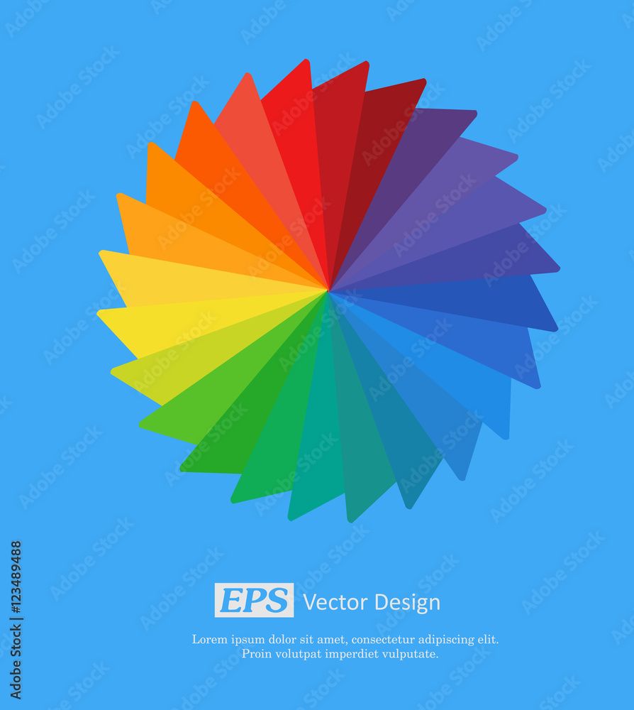 Rainbow Wheel Vector Stock Vector | Adobe Stock