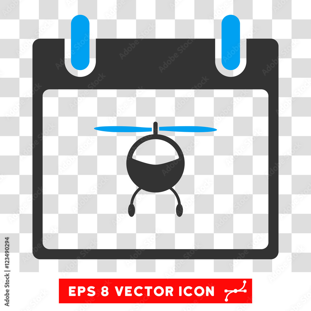 Vector Helicopter Calendar Day EPS vector pictograph. Illustration ...