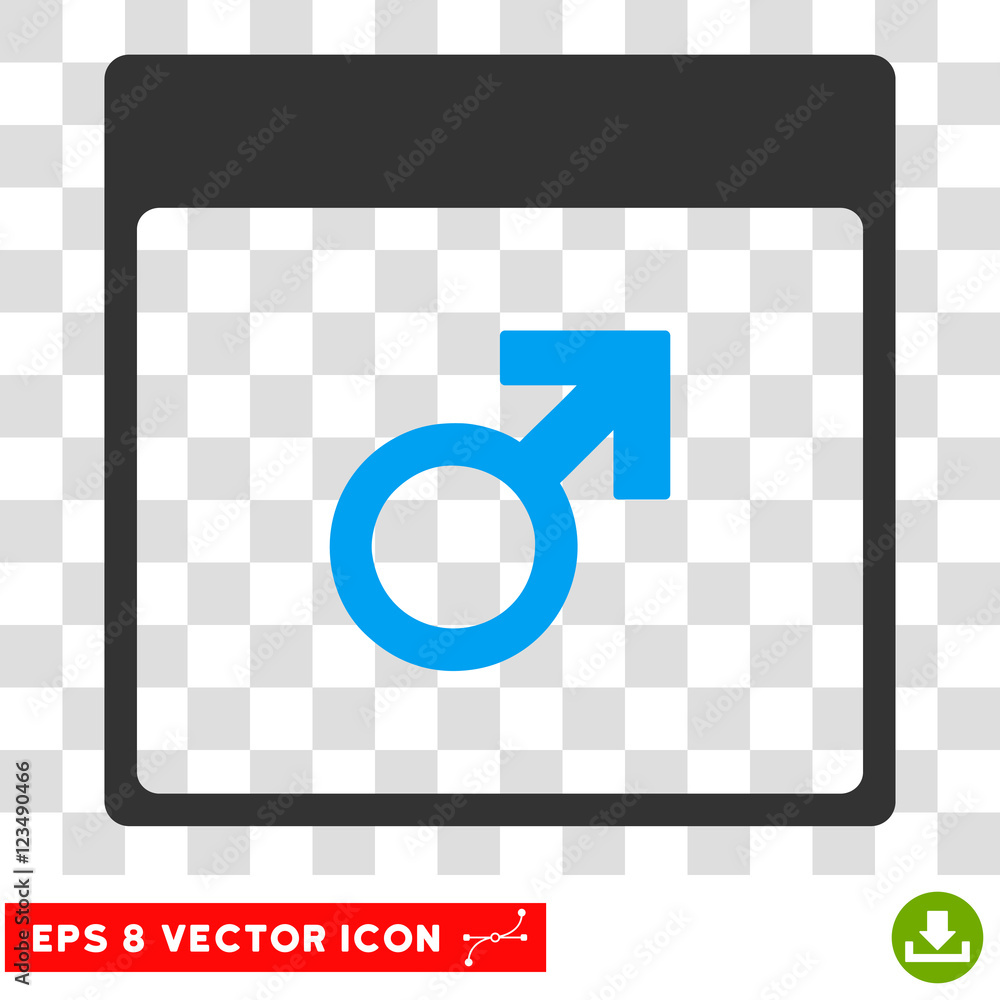 Vector Mars Male Symbol Calendar Page EPS vector icon. Illustration ...