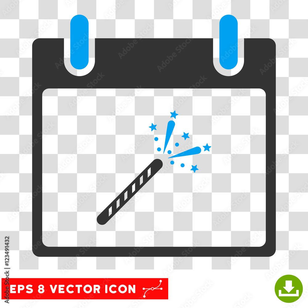 Vector Sparkler Firecracker Calendar Day EPS vector icon. Illustration ...
