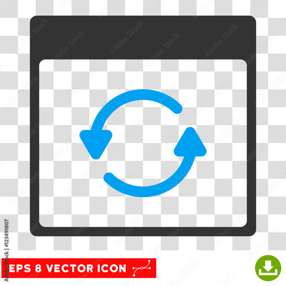 Vector Update Calendar Page EPS vector icon. Illustration style is flat ...
