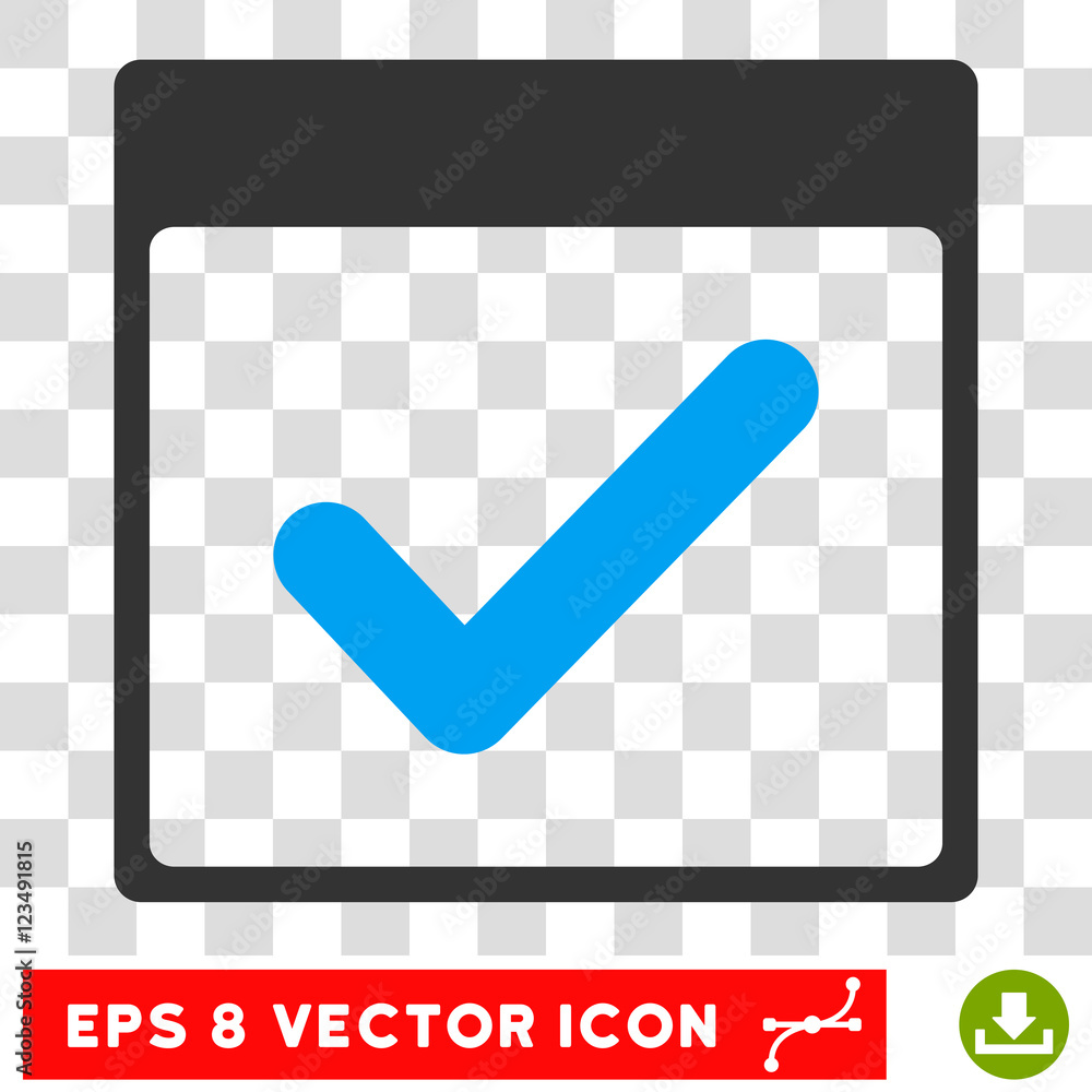 Vector Valid Day Calendar Page EPS vector pictogram. Illustration style ...