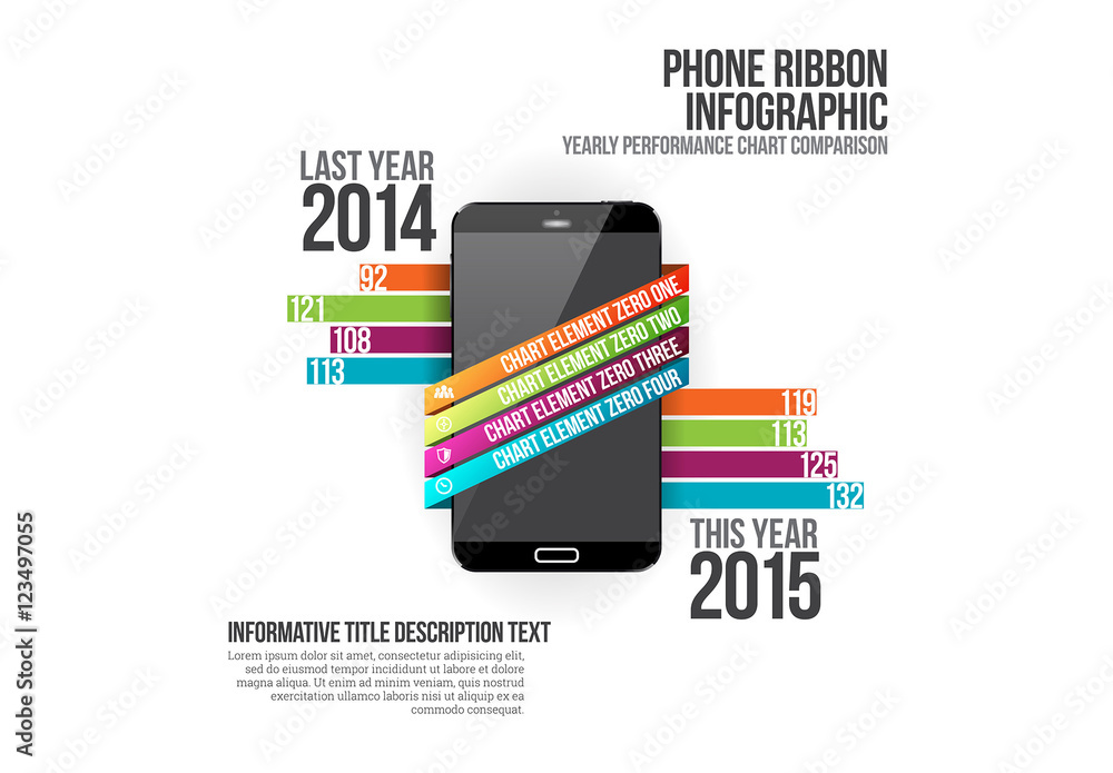 Ribbon Wrap Infographic Stock Template | Adobe Stock