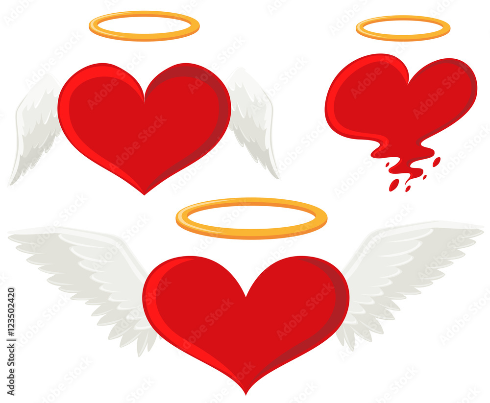 Angel Wings Heart Clipart