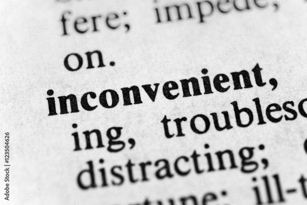 Inconvenient Stock Photo | Adobe Stock