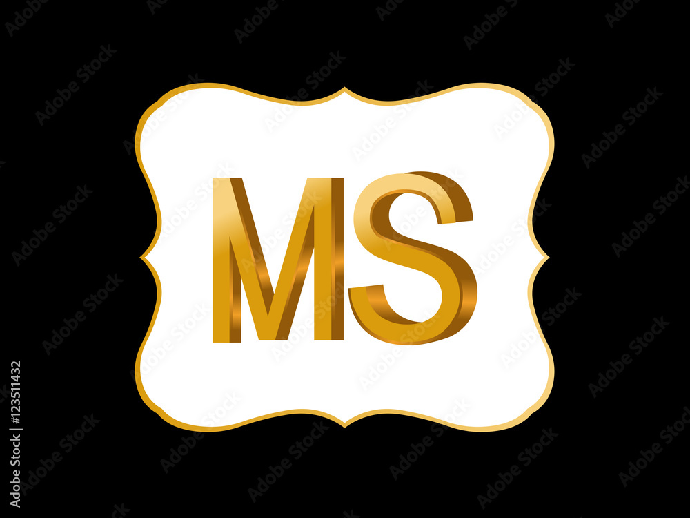 MS Initial Logo for your startup venture.vector illustrator Stock ...