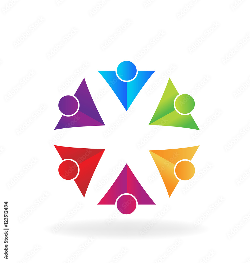 Logo Business people . Can represent teamwork,partners,family,workers ...
