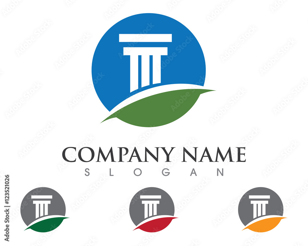 column Logo Template Stock Vector | Adobe Stock