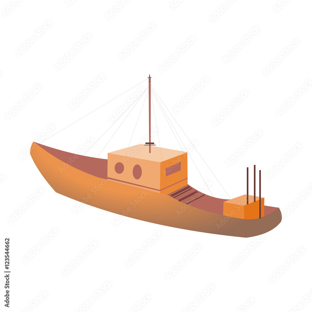 wood ship Stock Vector | Adobe Stock