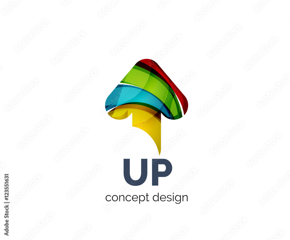 Up arrow logo business branding icon Stock Vector | Adobe Stock