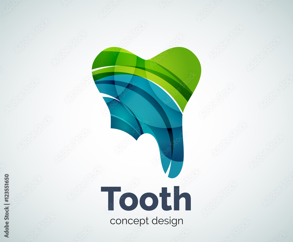 Vector tooth logo template Stock Vector | Adobe Stock