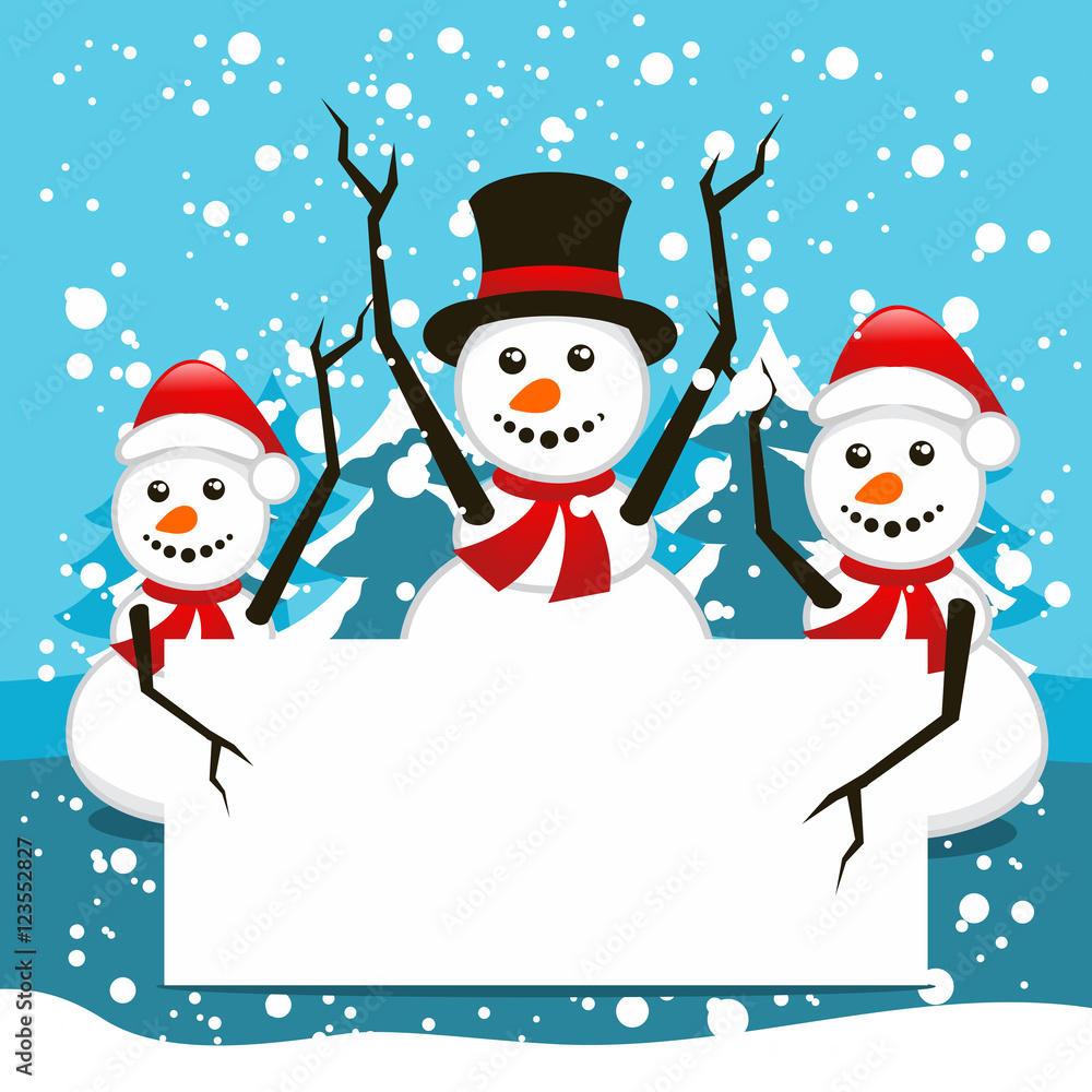 Christmas Snowman Family Clipart