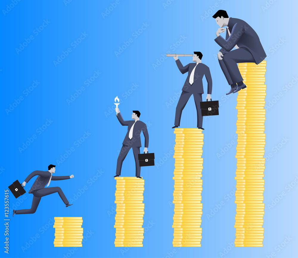 Vektorová grafika „Hierarchy concept. Different business roles on ...