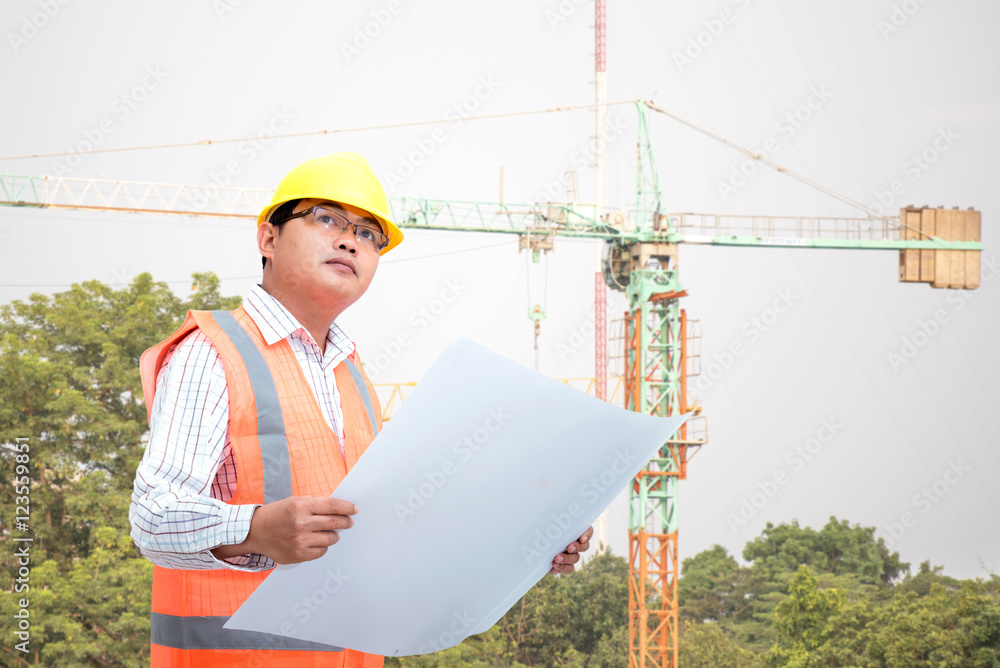 Portrait of an handsome engineer Stock-Foto | Adobe Stock