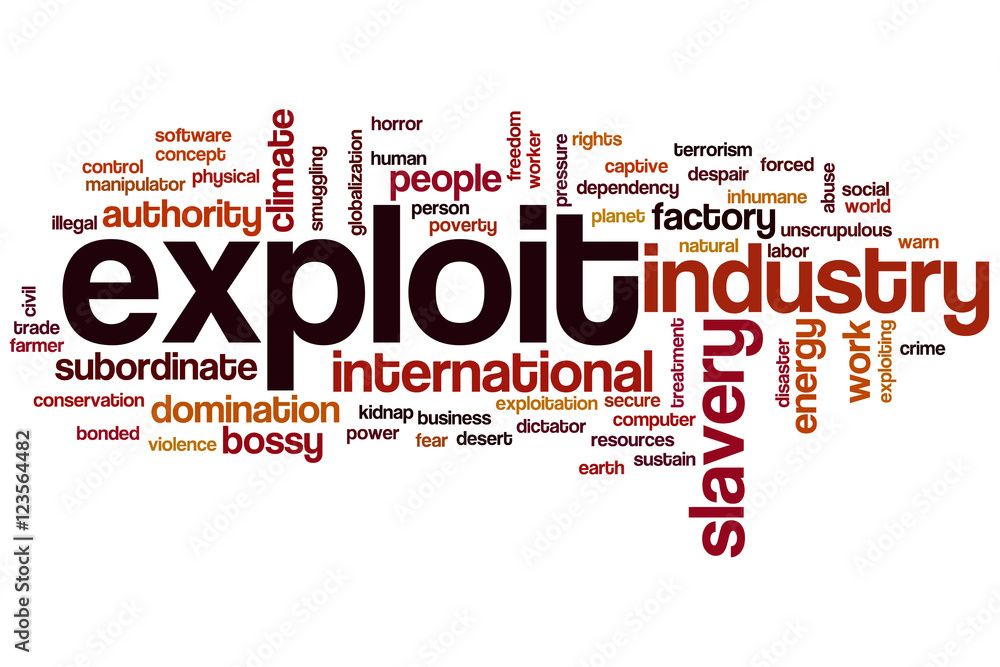 Exploit word cloud Stock Illustration | Adobe Stock