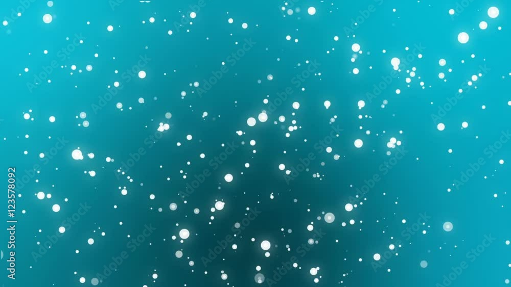 Underwater animation of glowing light particles flickering against a ...