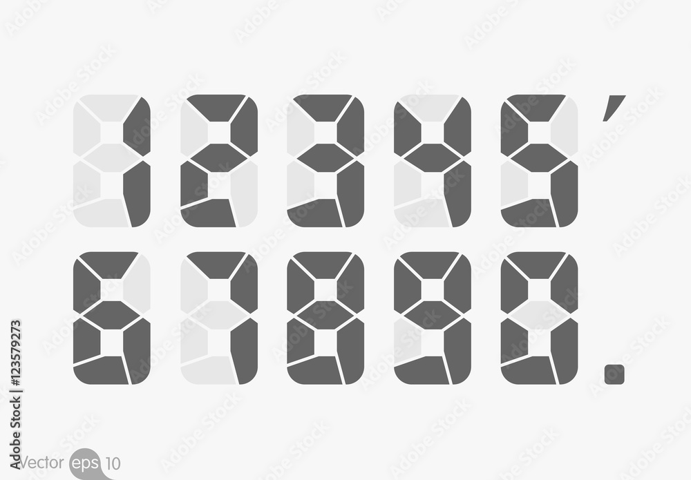 Calculator digital numbers. Stock Vector | Adobe Stock