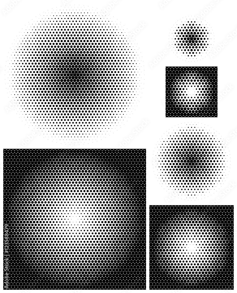 Opaque radial gradients in the most perfectly dense arrangement Stock ...
