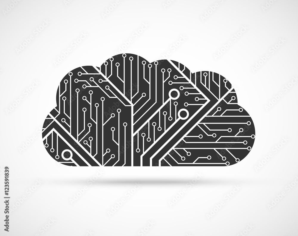 Cloud computing concept. Technology background. Stock Vector | Adobe Stock
